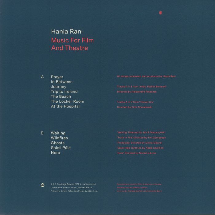 Hania RANI - Music For Film & Theatre Vinyl at Juno Records.