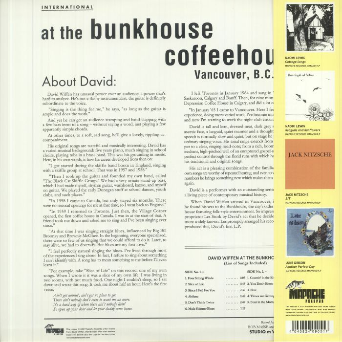 David WIFFEN - At The Bunkhouse Coffeehouse (remastered) Vinyl at Juno ...