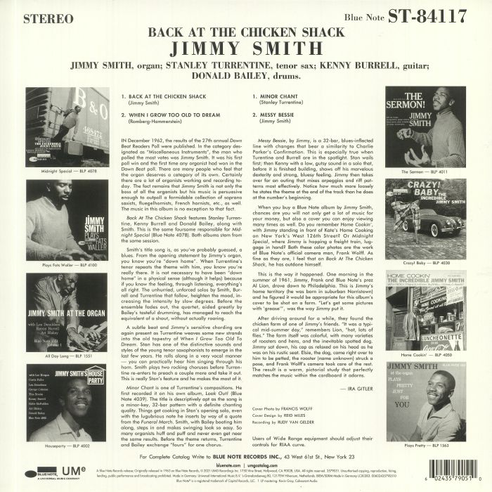 Jimmy SMITH - Back At The Chicken Shack (remastered) Vinyl at Juno Records.