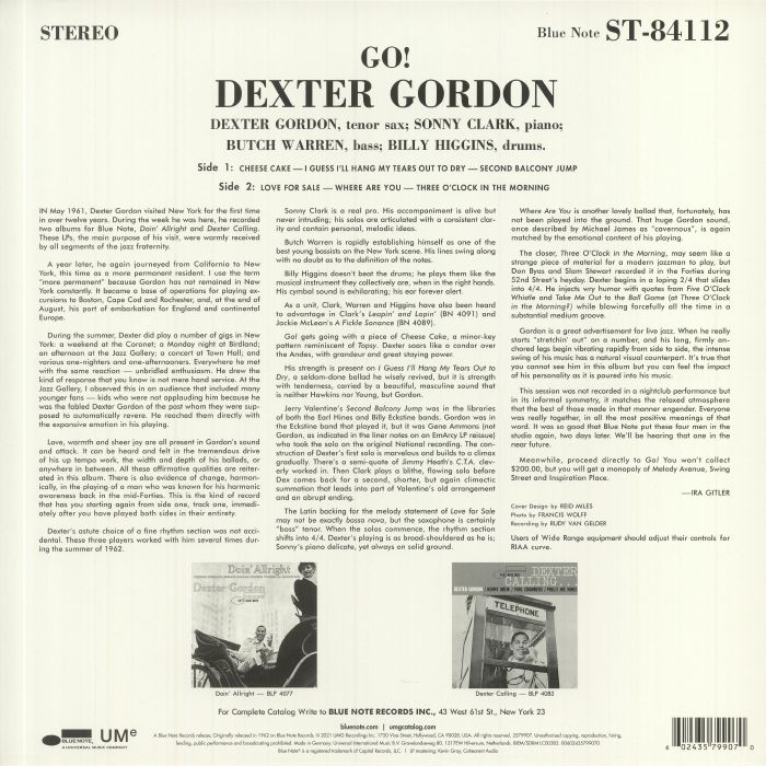 Dexter GORDON - Go! (reissue) Vinyl at Juno Records.
