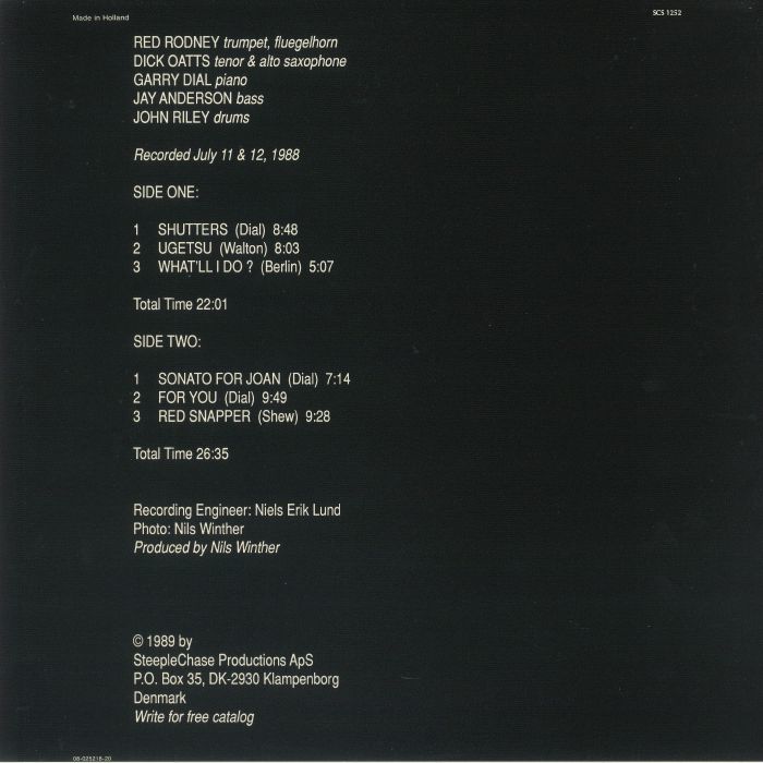 RED RODNEY QUINTET - Red Snapper Vinyl at Juno Records.