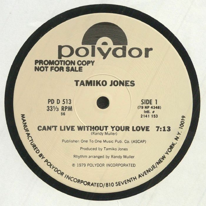 Tamiko JONES - Can't Live Without Your Love (reissue) Vinyl at Juno ...