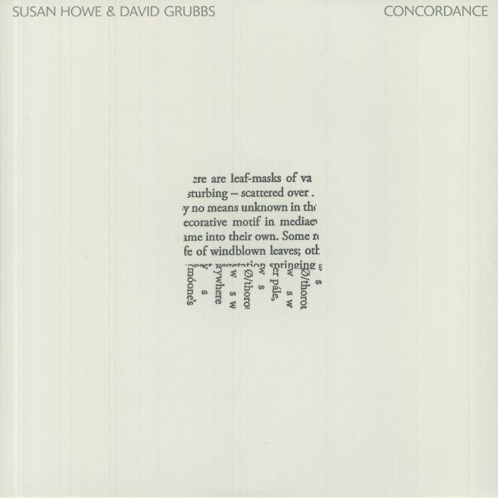 Susan HOWE/DAVID GRUBBS - Concordance Vinyl at Juno Records.