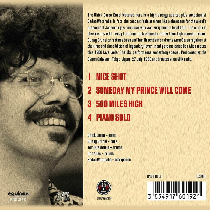 CHICK COREA BAND - Live Under The Sky -80 CD at Juno Records.