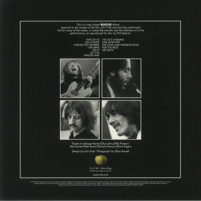 The BEATLES - Let It Be: New Mixes By Giles Martin & Sam Okell Vinyl at ...