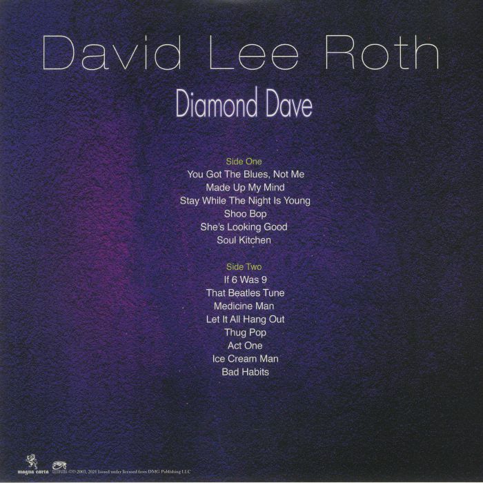 David Lee ROTH - Diamond Dave Vinyl at Juno Records.