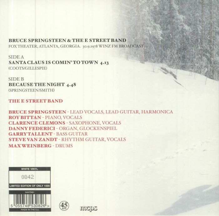 Bruce SPRINGSTEEN - Santa Claus Is Coming To Town Vinyl at Juno Records.