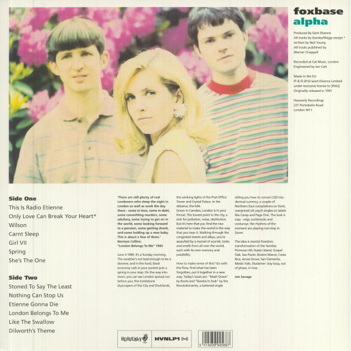 SAINT ETIENNE - Foxbase Alpha (30th Anniversary Edition) Vinyl at Juno ...