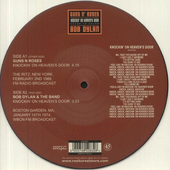 GUNS N ROSES/BOB DYLAN - Knockin On Heaven s Door Vinyl at Juno Records.
