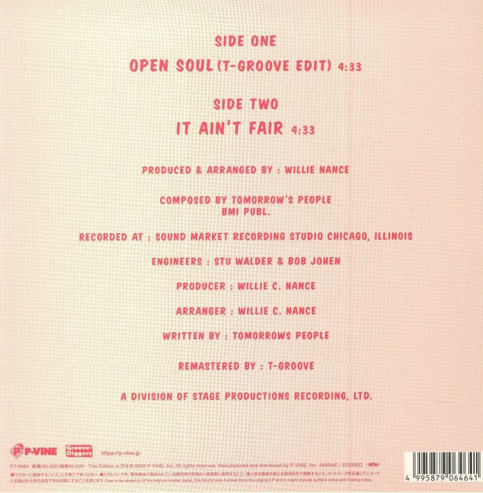 TOMORROW'S PEOPLE - Open Soul Vinyl at Juno Records.