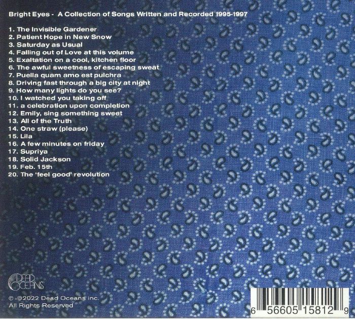 BRIGHT EYES - A Collection Of Songs Written & Recorded 1995-1997 CD at ...