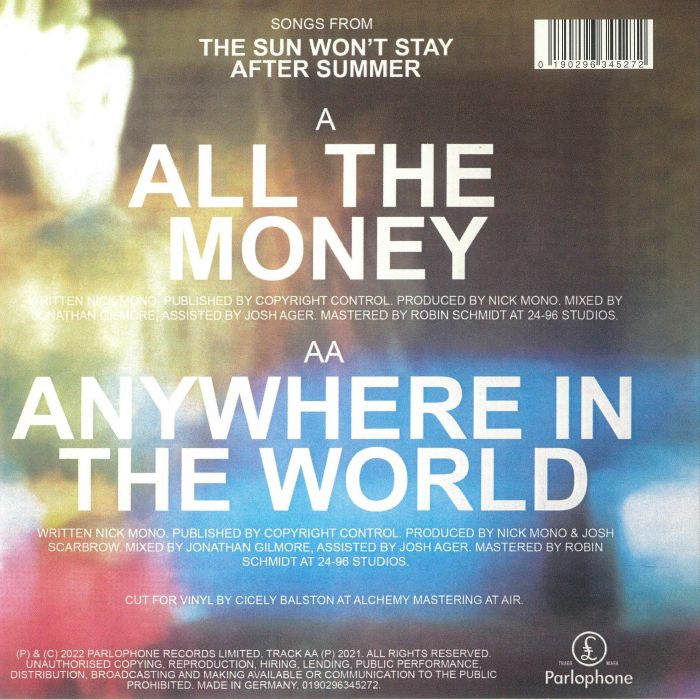 NICK MONO - Songs From The Sun Won't Stay After Summer (Record Store ...