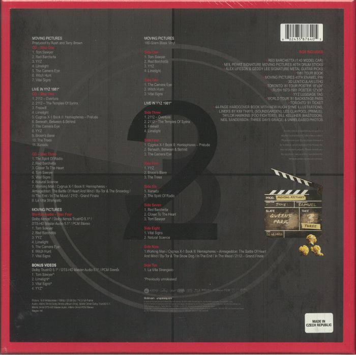 RUSH - Moving Pictures (40th Anniversary Super Deluxe Edition) Vinyl at ...