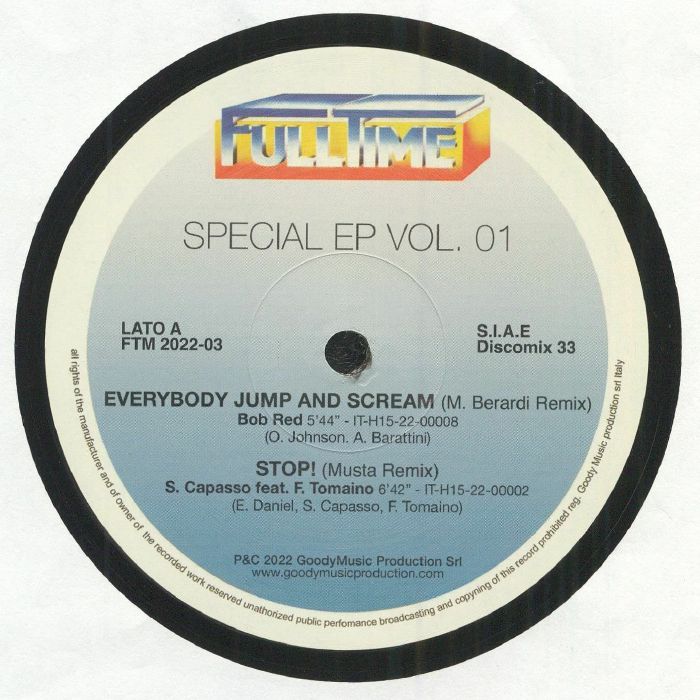 BOB RED/STEFANO CAPASSO/KAREN JONES - Special EP Vol 01 Vinyl at Juno ...