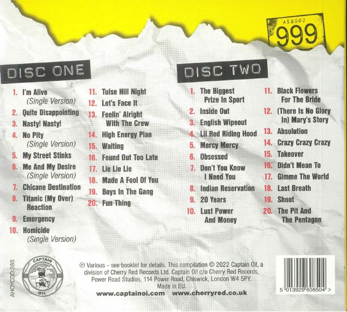 999 - A Punk Rock Anthology 1977-2020 CD at Juno Records.