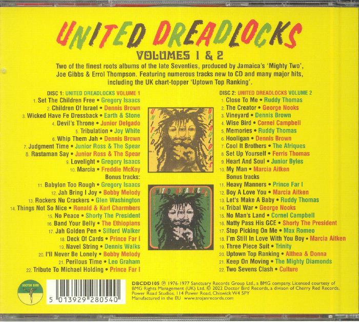 VARIOUS - United Dreadlocks Volumes 1 & 2 CD at Juno Records.