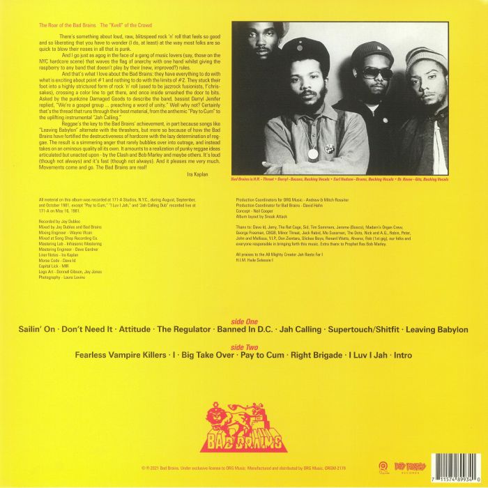 BAD BRAINS - Bad Brains (remastered) Vinyl at Juno Records.