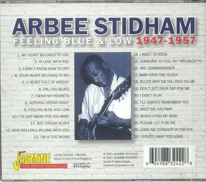 Arbee STIDHAM - Feeling Blue & Low 1947-1957 CD at Juno Records.