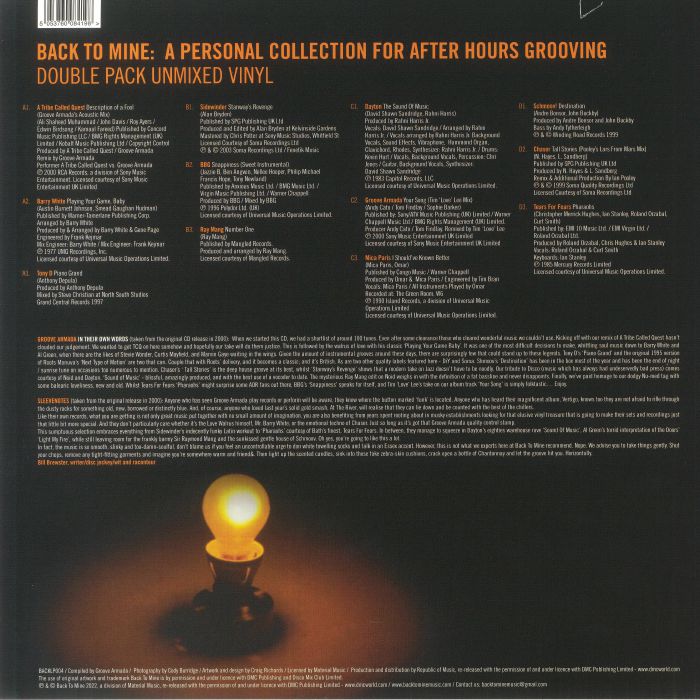 GROOVE ARMADA/VARIOUS - Back To Mine Vinyl at Juno Records.