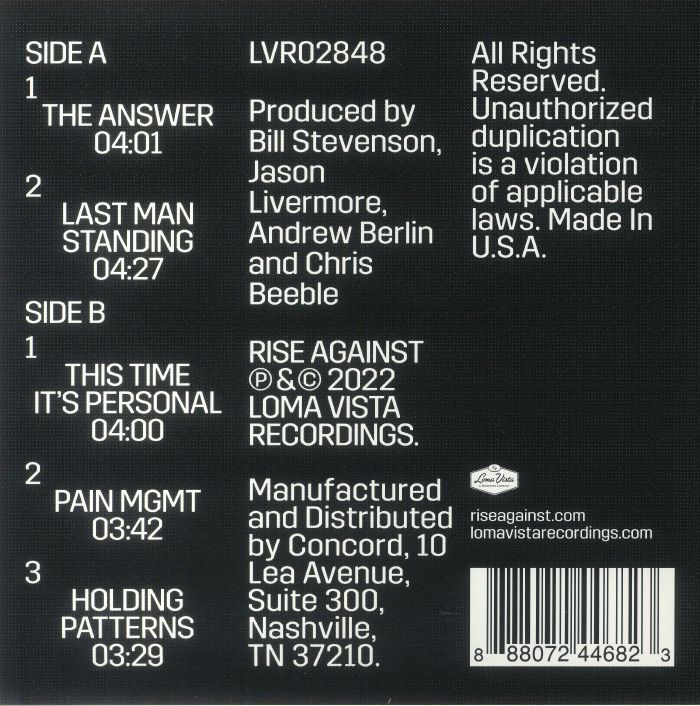 RISE AGAINST - Nowhere Generation II Vinyl at Juno Records.