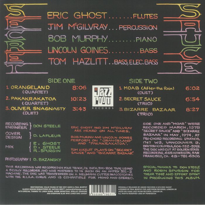Eric GHOST - Secret Sauce (reissue) Vinyl at Juno Records.