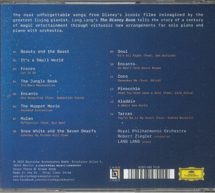 LANG LANG - The Disney Book CD at Juno Records.