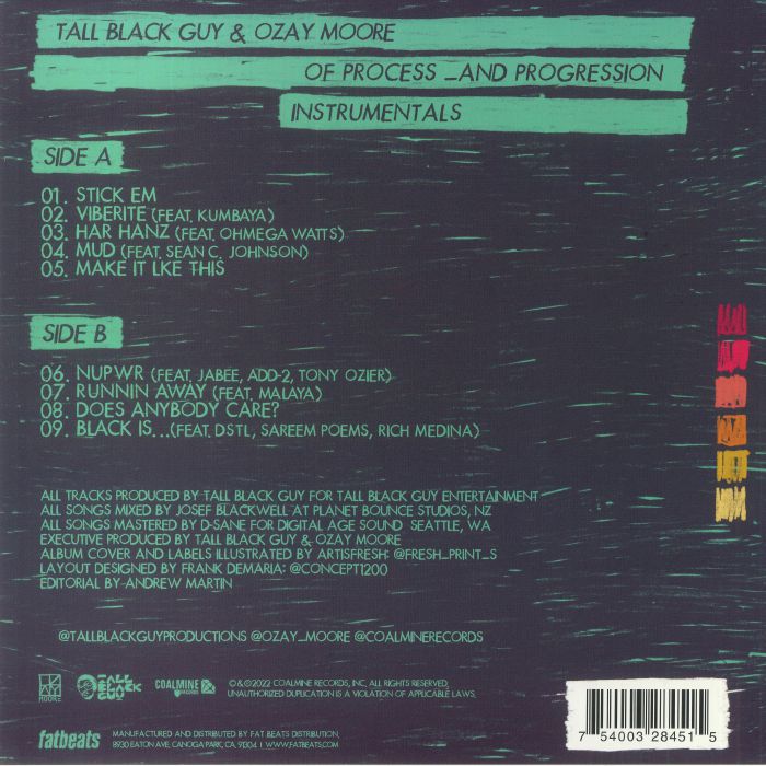 TALL BLACK GUY/OZAY MOORE - Of Process & Progression (Instrumentals ...