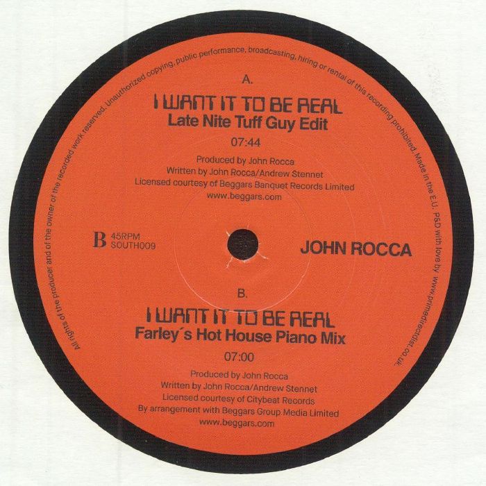 John ROCCA - I Want It To Be Real Vinyl at Juno Records.