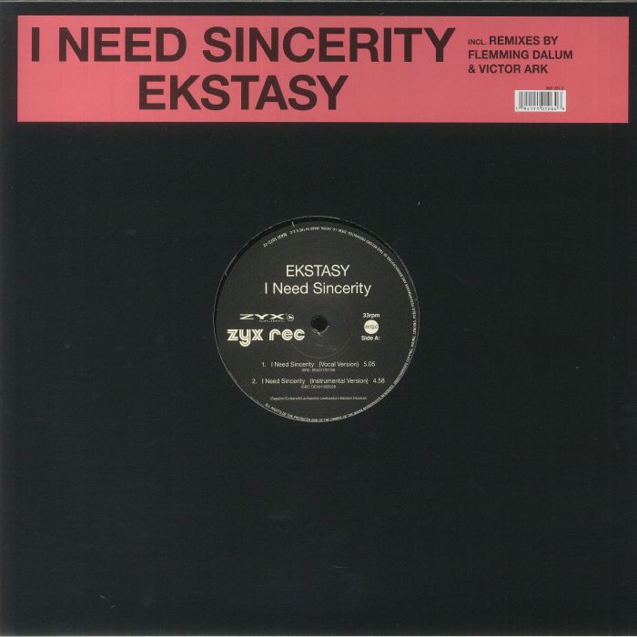 EKSTASY - I Need Sincerity (reissue) Vinyl at Juno Records.