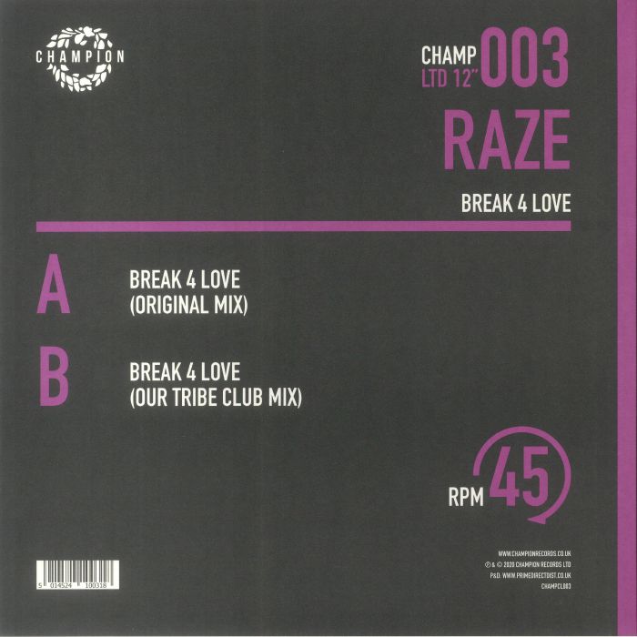 RAZE - Break 4 Luv Vinyl at Juno Records.