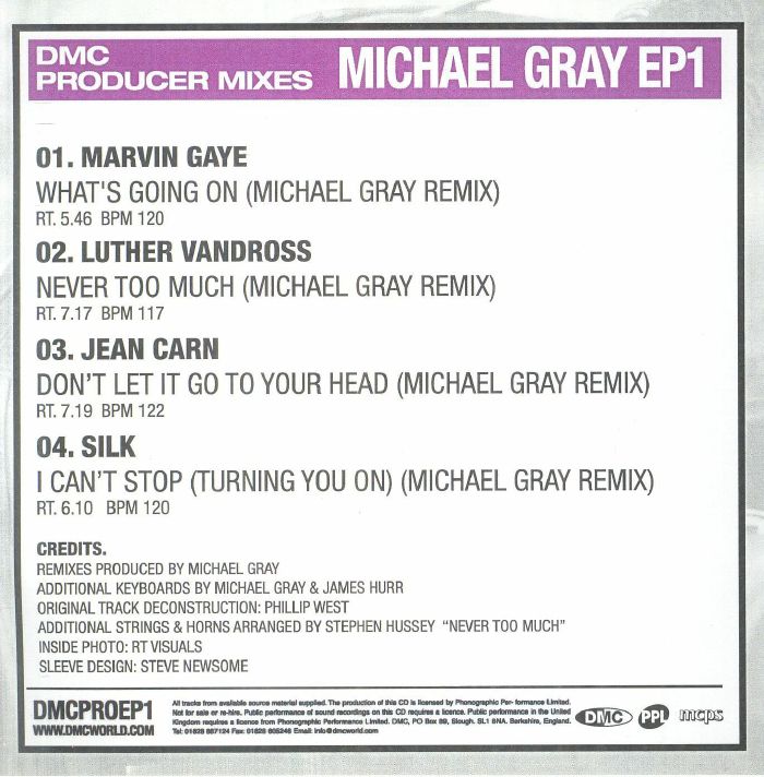 Michael GRAY/VARIOUS - DMC Producer Mixes: Michael Gray Volume 1 ...
