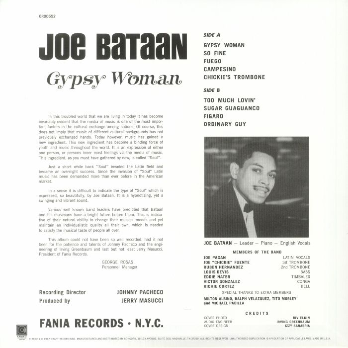 Joe BATAAN - Gypsy Woman (remastered) Vinyl at Juno Records.