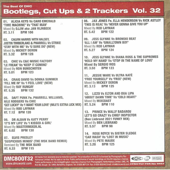 VARIOUS - The Best Of DMC Bootlegs Cut Ups & Two Trackers Vol 32 ...