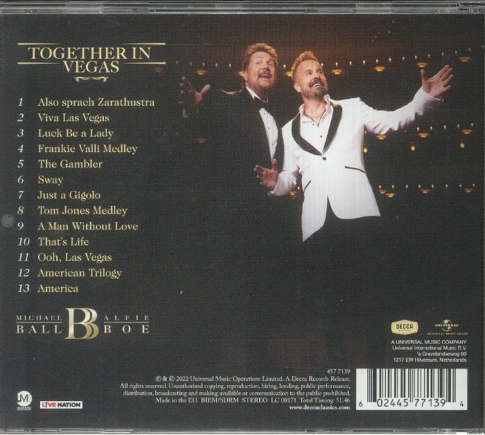 Alfie BOE/MICHAEL BALL - Together In Vegas CD at Juno Records.