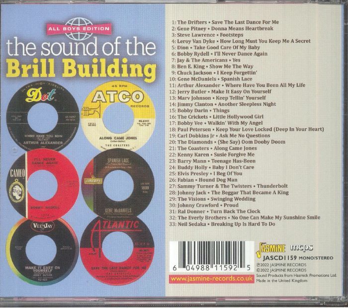 VARIOUS - The Sound Of The Brill Building: All Boys Edition CD at Juno ...