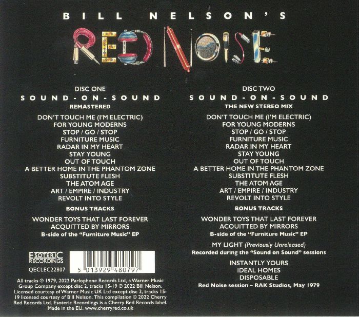 BILL NELSON S RED NOISE - Sound On Sound (Expanded Edition) CD at Juno Records.
