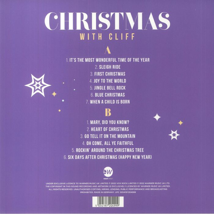 Cliff RICHARD - Christmas With Cliff Vinyl at Juno Records.