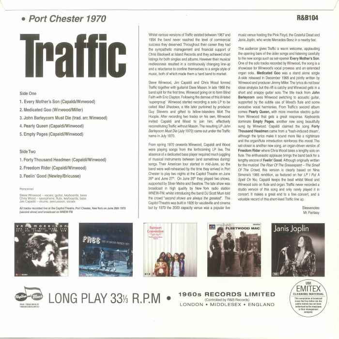 TRAFFIC - Port Chester 1970 Vinyl at Juno Records.