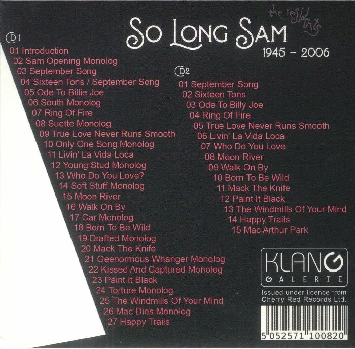 The RESIDENTS - So Long Sam: 1945-2006 CD at Juno Records.