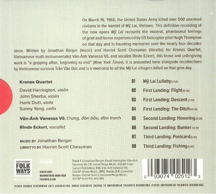 KRONOS QUARTET/RINDE ECKERT/VAN ANH VANESSA VO - My Lai CD at Juno Records.