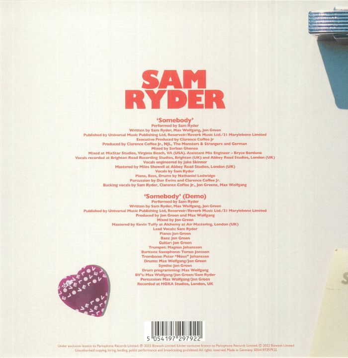 Sam RYDER - Somebody (National Album Day 2022) Vinyl at Juno Records.
