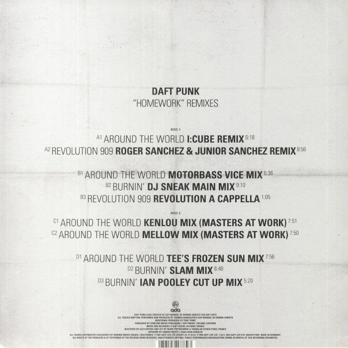DAFT PUNK - Homework Remixes Vinyl at Juno Records.