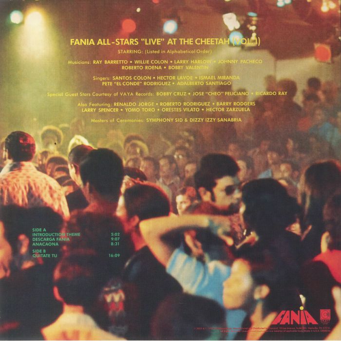 FANIA ALL STARS - Live At The Cheetah Vol 1 (50th Anniversary Edition ...