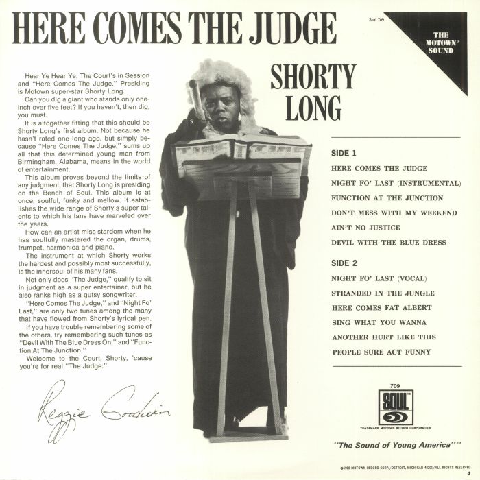 SHORTY LONG - Here Comes The Judge Vinyl at Juno Records.