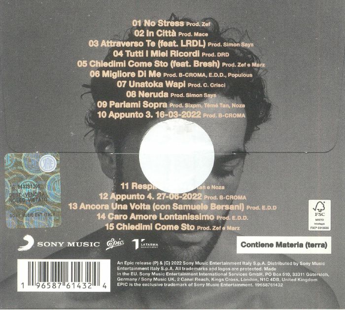 Marco MENGONI - Materia (Pelle) Con Materia (Terra) CD at Juno Records.