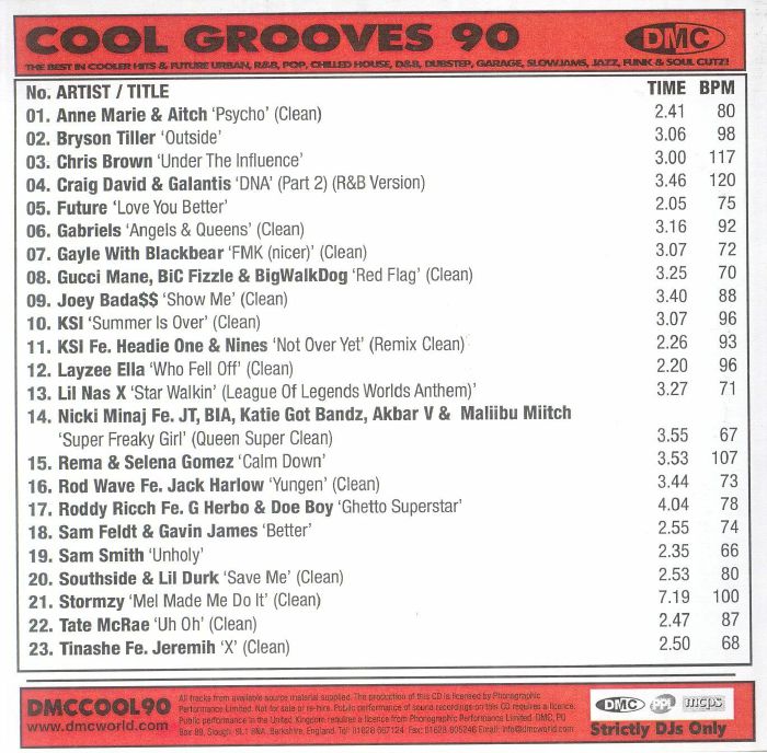 VARIOUS - DMC Cool Grooves 90: The Best In Future Urban R&B Slowjams ...
