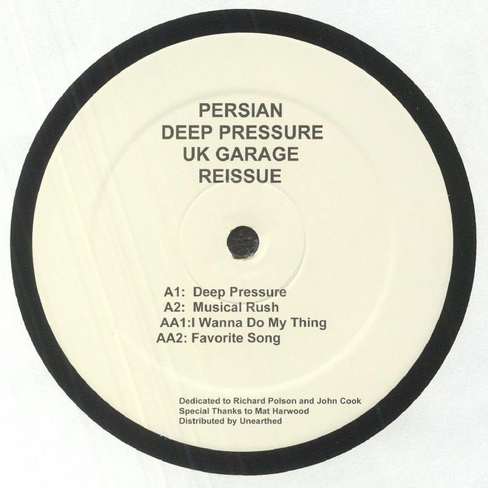 PERSIAN - Deep Pressure Vinyl at Juno Records.