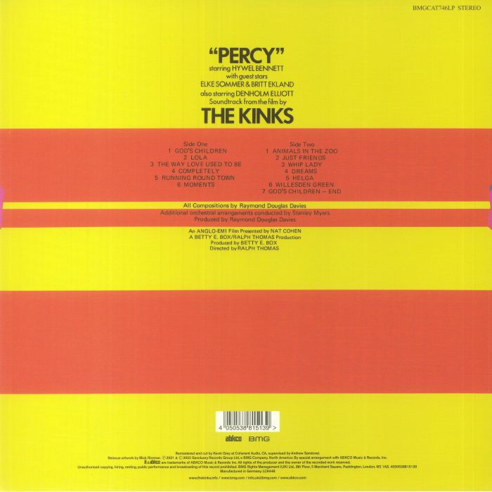 The KINKS - Percy (Soundtrack) (50th Anniversary Edition) Vinyl at Juno ...