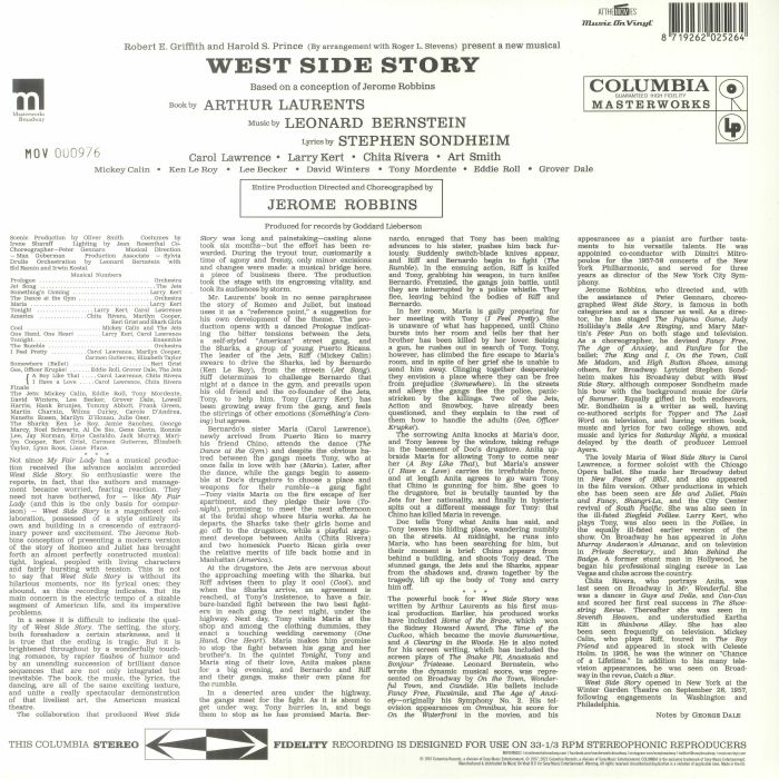 Leonard BERNSTEIN - West Side Story (Soundtrack) (65th Anniversary Edition) Vinyl at Juno Records.