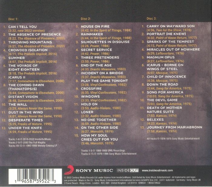 KANSAS - Another Fork In The Road: 50 Years Of Kansas CD at Juno Records.